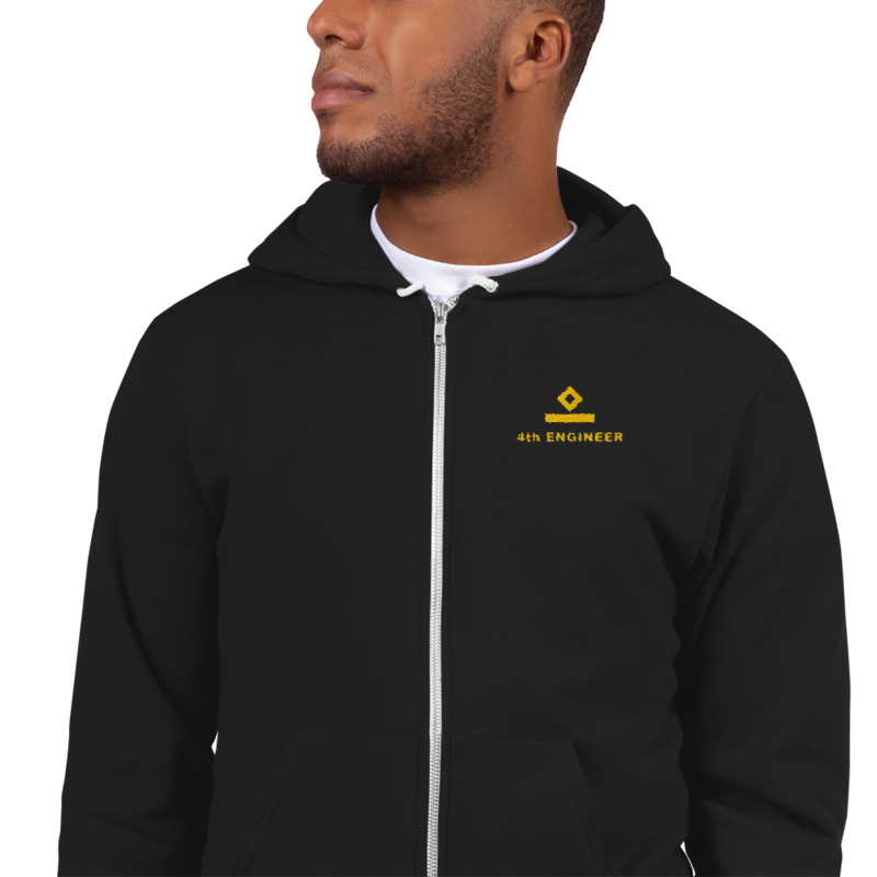 4th Engineer working hoodie with gold Embroidered rank 6 - Electro ...