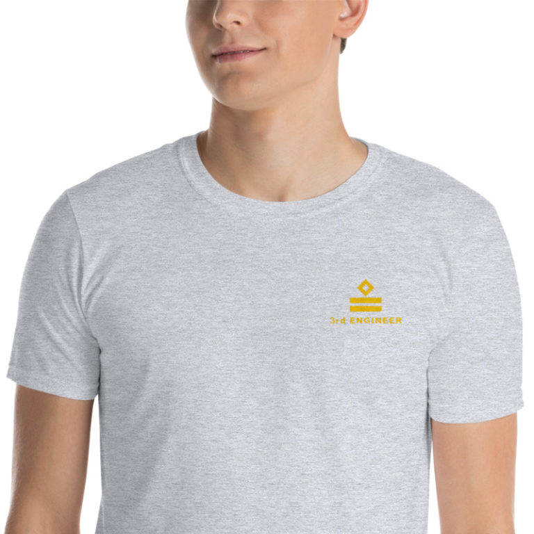 Ship 3rd Engineer rank High Quality t-shirt with Embroidered rank ...