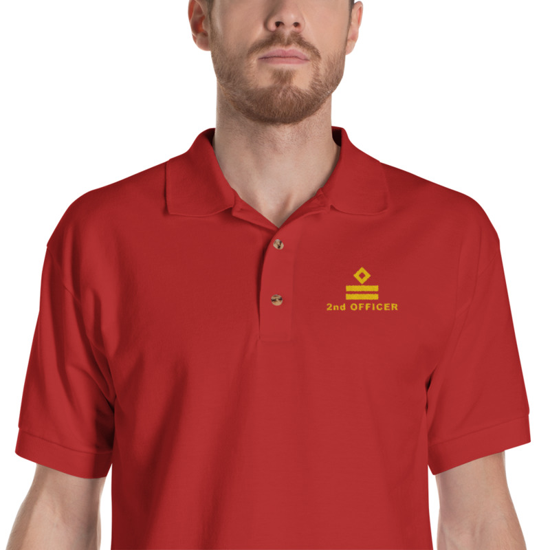 Marine 2nd Officer working uniform, Professional Embroidered Polo Shirt ...