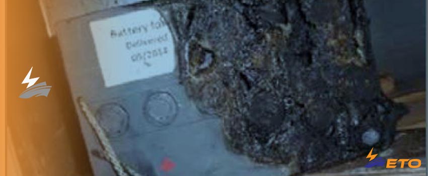 fire on ship because battery - Electro-technical Officer (ETO)
