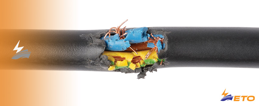 Fault and worn power cable on ship - Electro-technical Officer (ETO)