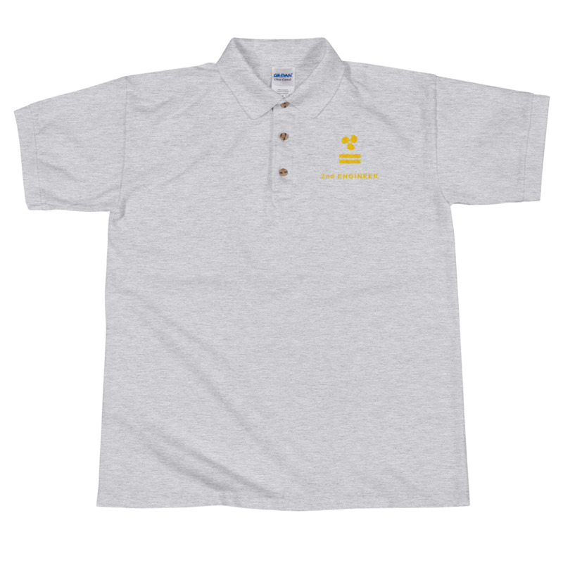 Polo shirt with Embroidered two bar and Propeller on Top for Merchant ...