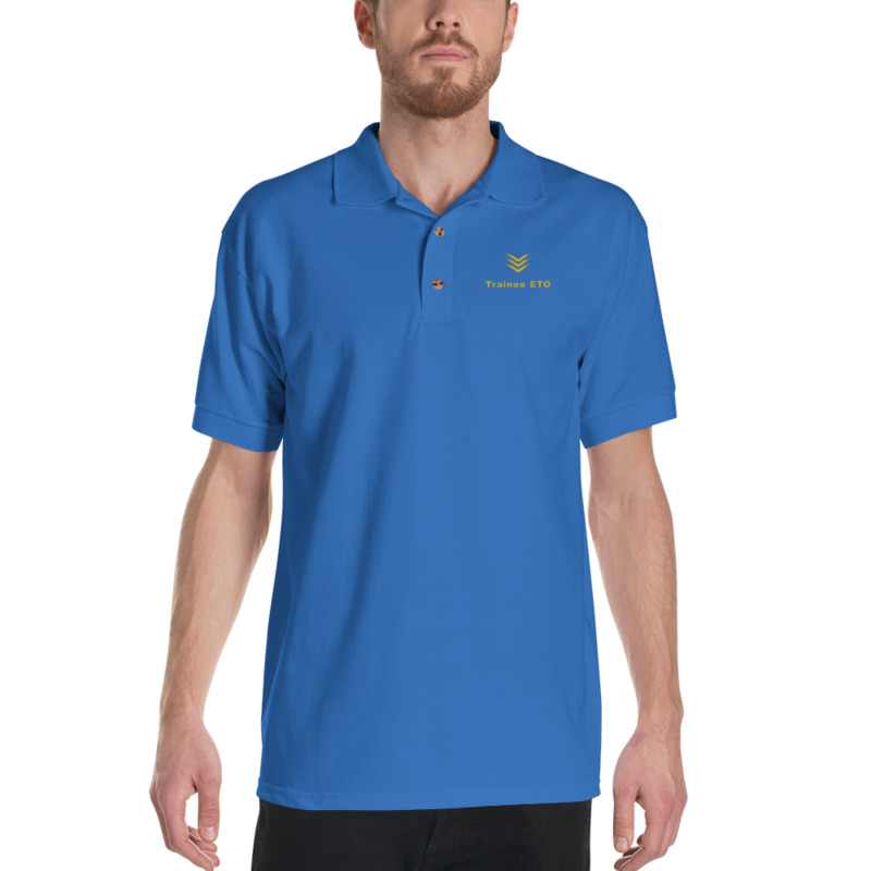Polo shirt with Embroidery gold Norwegian Trainee Electrician Officer ...